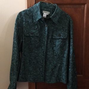 Coldwater Creek | Jackets & Coats | Teal Colored Jacket Cut Like A Jean ...